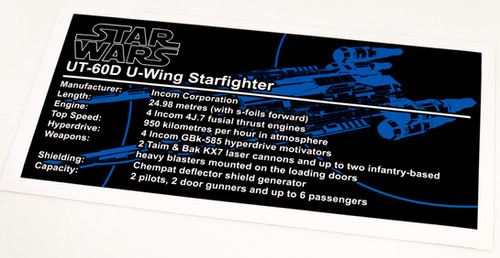 Lego Star Wars UCS / MOC Sticker for UT-60D U-Wing (SB00101 / 75155 ...