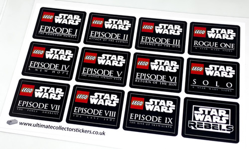 Lego Star Wars UCS / MOC Stickers for Movie Titles | U C Stickers