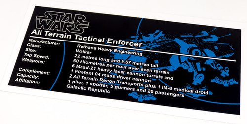 Lego Star Wars UCS / MOC Sticker for AT-TE (4482, 7675, 75019, ST02 ...