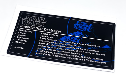 Lego Star Wars UCS / MOC Sticker for Imperial Star Destroyer 75394 | U ...