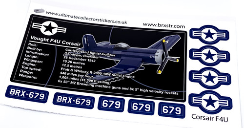Sticker Sheet for Corsair F4U by BRXSTR | U C Stickers