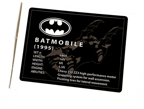 Lego Batman UCS Sticker for Batmobile 6864 | U C Stickers