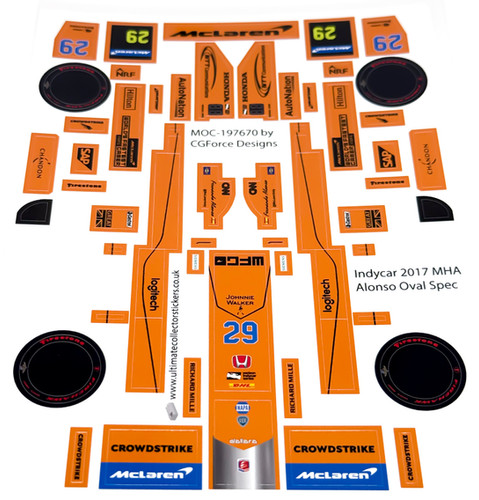 Lego Sticker Sheet for Indycar 2017 MHA Alonso Oval Spec by LegoCG (MOC ...