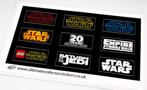 Lego Star Wars UCS / MOC Stickers - Various Display Stickers (Sheet 1 ...