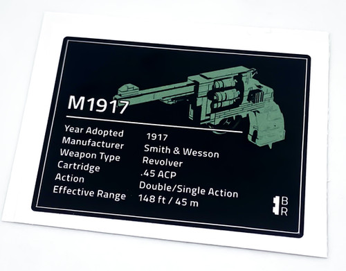 Lego Display Sticker for Brick Replicas Smith & Wesson M1917 | U C Stickers