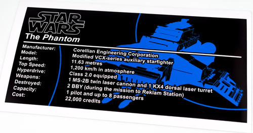 Lego Star Wars UCS / MOC Sticker for The Phantom (75048 / 75170) | U C ...