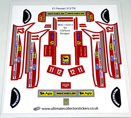 Lego Sticker Sheet for F1 Ferrari 312 T4 by LegoCG (MOC-132211) | U C ...