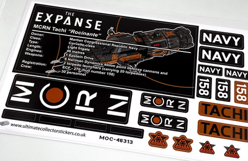 Lego UCS / MOC Sticker Sheet for MCRN Tachi (Rocinante) MOC-46313 | U C ...