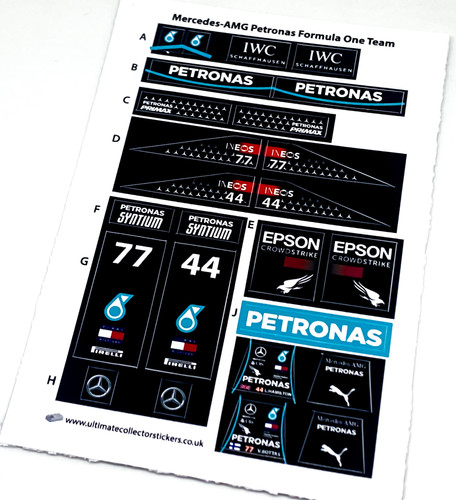 Lego Sticker Sheet for 2020 Mercedes W11 Formula One F1 Car (MOC-63053 ...