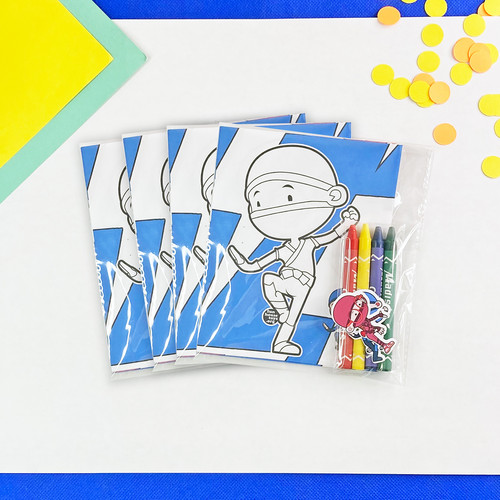 Ninja Coloring Activity Set - Hello Ninja Party Favor for Birthday ...