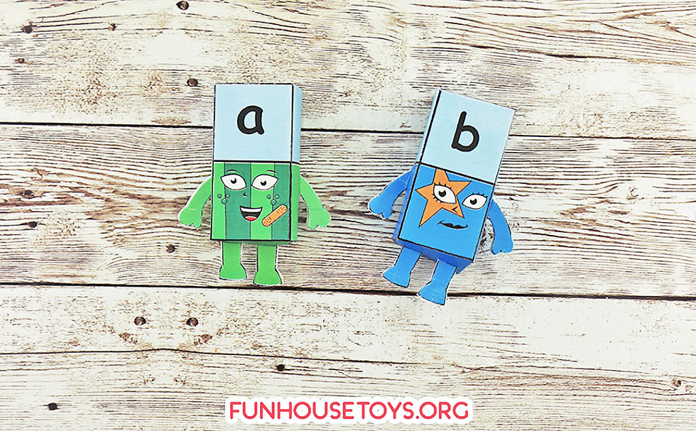 Alphablocks A- Z Block Paper Toys, Cake Topper, Party Table Decoration ...