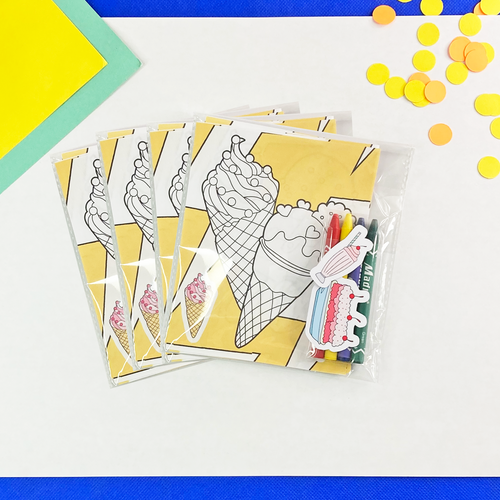 Ice Cream Coloring Activity Set - Too Sweet Party Favor for Birthday ...
