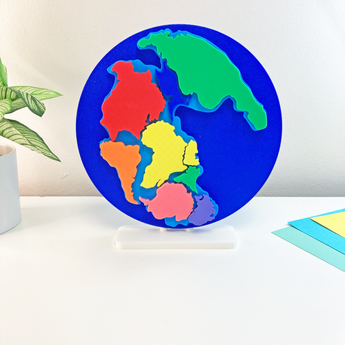 Pangea Supercontinent Puzzle – 3D Standing Map Model | FunHouseToys