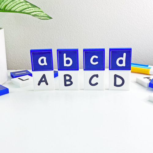 Alphabet Blocks Lowercase Capital Letter Stackable Click In Blocks ...