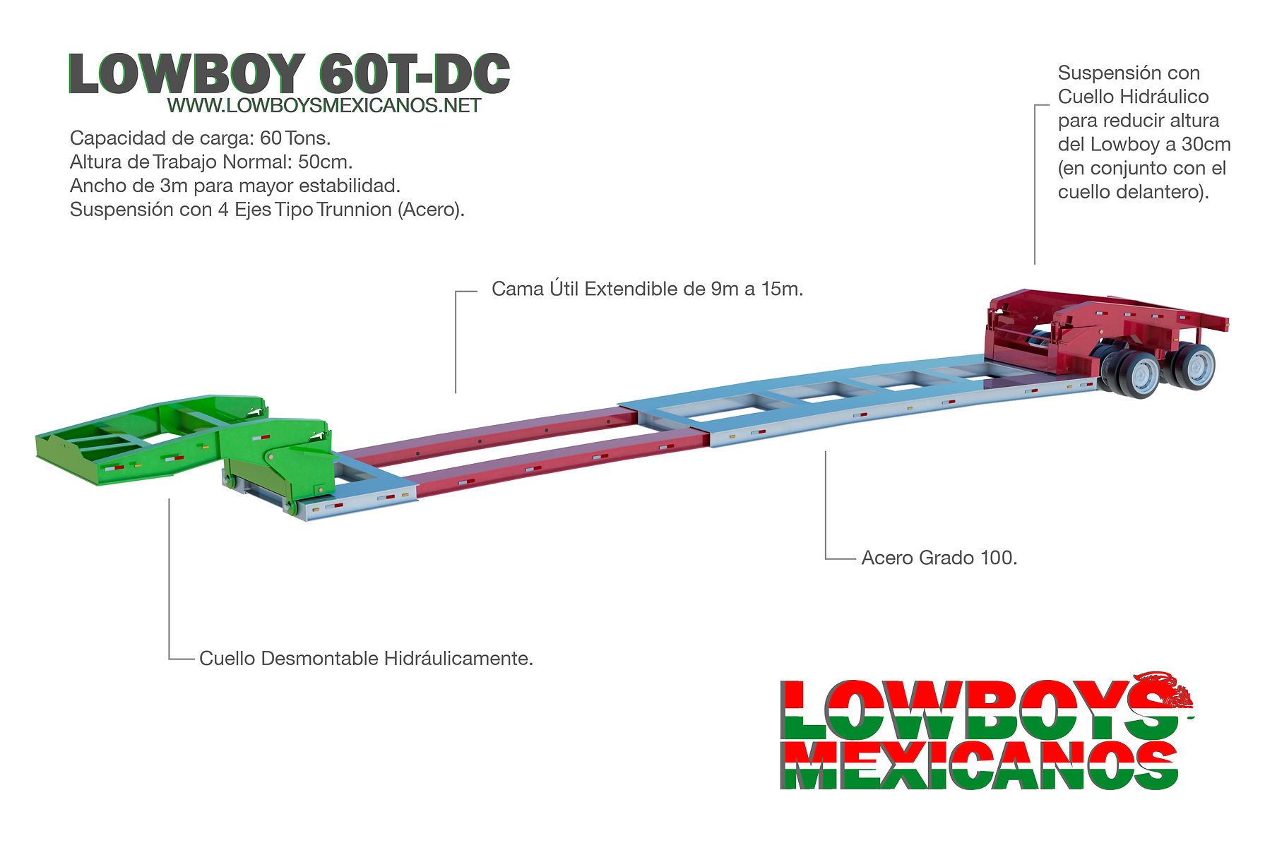 Lowboys 60T-DC // X60,X80 y X100 | Lowboys Mexicanos