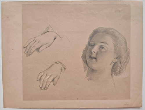Albert Graefle – Kopf- und Handstudie | Antiquarium