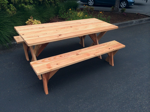 Picnic Table with Benches | eventrentalsnw