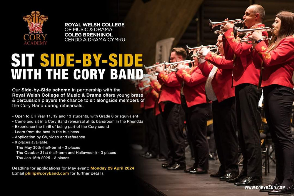 Cory Band Announce Details for Side-by-Side Scheme for Young Musicians