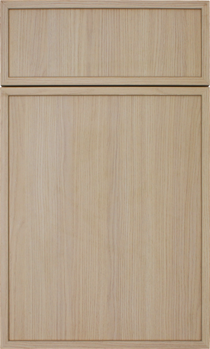 SLIM SHAKER BLONDE OAK FRAMELESS SAMPLE DOOR | blisscabinets