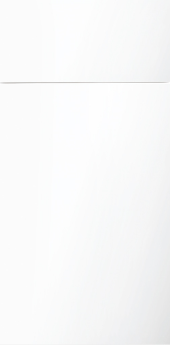 ULTRA WHITE FRAMELESS SAMPLE DOOR | blisscabinets
