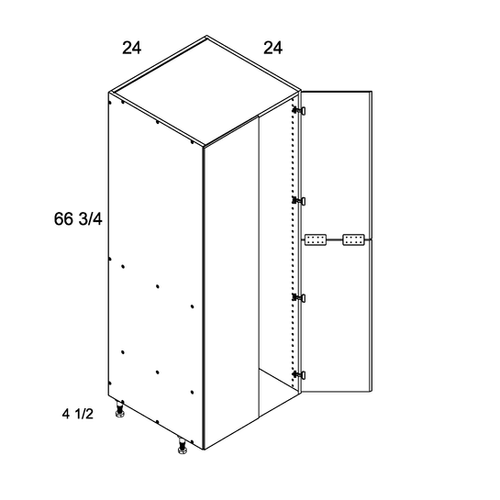 RIVIERA CONCH SHELL 24" W X 71 1/4" H TALL OPEN UTILITY 4 DOOR ...