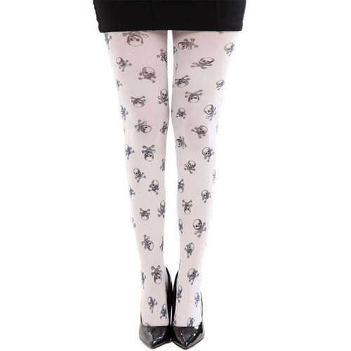 Collant Blanc tete De Mort | fantaisy.com
