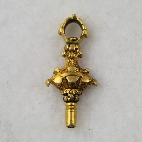 Antique Georgian 15K Gold Cased Foliate Watch Key Pendant | Blackwicks