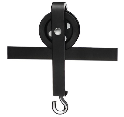 Black & Galvanized Single Trolleys for Heavy-Duty Rail Systems