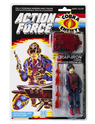 Action Force GI Joe Scrap-Iron Cobra Anti-Armor Specialist MOC Carded ...