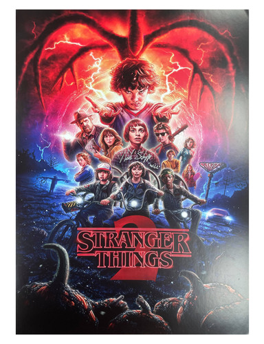 A2 Stranger Things S2 Poster Signed By Noah Schnapp | Action Force Toys