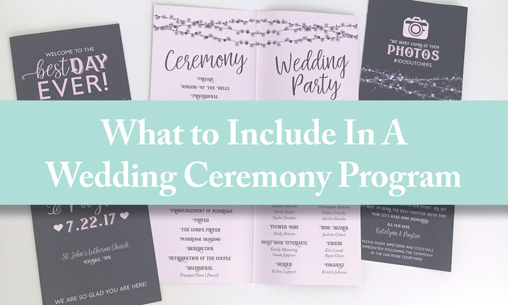 What To Include In A Wedding Program
