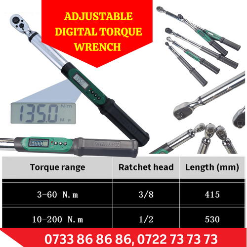 Adjustable Digital Preset Torque Wrench | AUTO DIAGNOSTICS 254