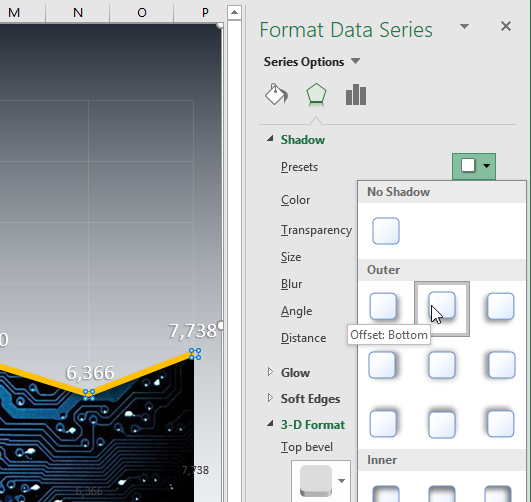 Creating custom charts in Microsoft Excel