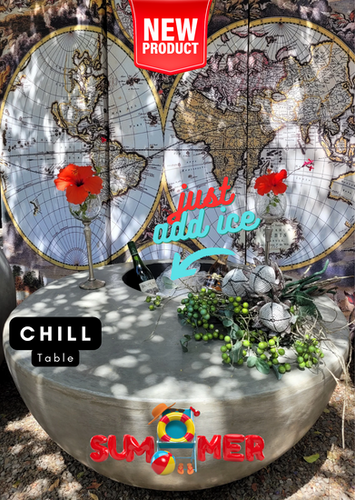 Chill Table with built-in ice bucket. | TalkingPots