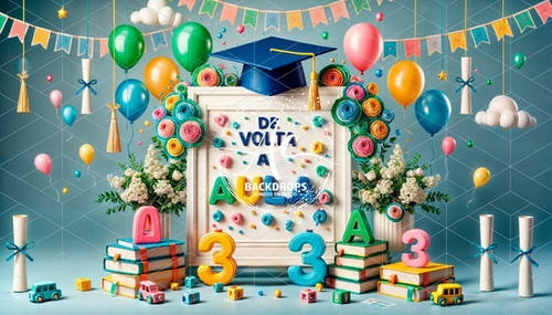 Fundo Fotográfico em Tecido - Formatura e Volta as Aulas | AC Backdrops