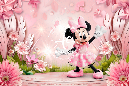 Fundo Fotográfico em Tecido - Minnie - 3D | AC Backdrops