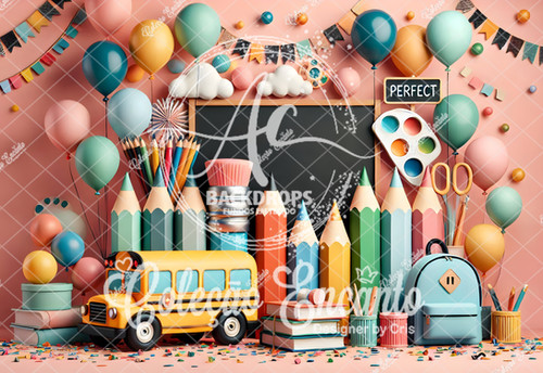 Fundo Fotográfico em Tecido - Volta as Aulas - Encanto 3D | AC Backdrops