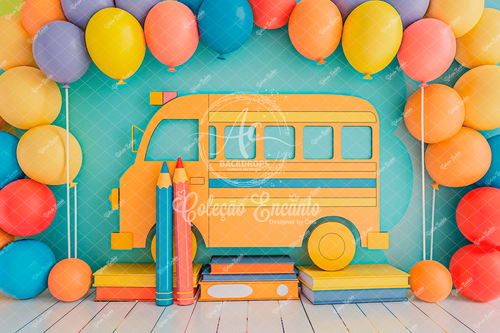 Fundo Fotográfico em Tecido - Volta as Aulas - Encanto 3D | AC Backdrops