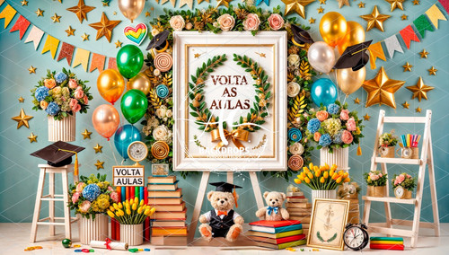 Fundo Fotográfico em Tecido - Formatura e Volta as Aulas | AC Backdrops