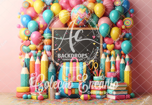 Fundo Fotográfico em Tecido - Volta as Aulas - Encanto 3D | AC Backdrops