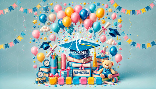 Fundo Fotográfico em Tecido - Formatura e Volta as Aulas | AC Backdrops