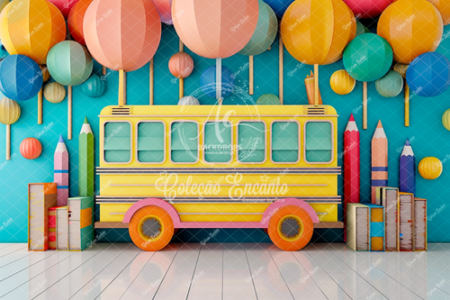 Fundo Fotográfico em Tecido - Volta as Aulas - Encanto 3D | AC Backdrops