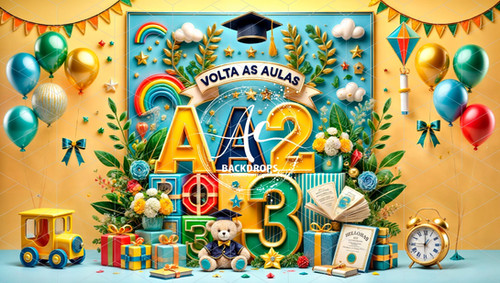Fundo Fotográfico em Tecido - Formatura e Volta as Aulas | AC Backdrops