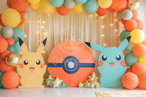 Fundo Fotográfico em Tecido - Pokemon - Encanto 3D | AC Backdrops