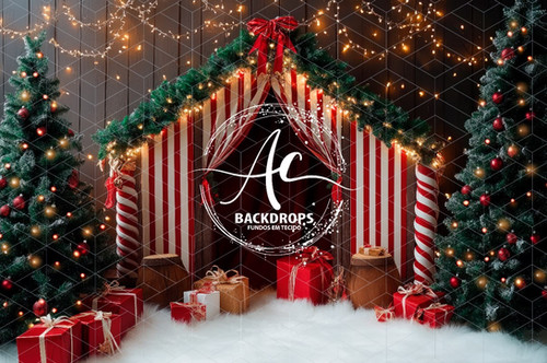 Fundo Fotográfico em Tecido - Natal -3D | AC Backdrops