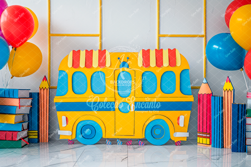 Fundo Fotográfico em Tecido - Volta as Aulas - Encanto 3D | AC Backdrops