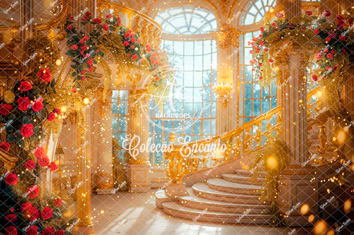 Fundo Fotográfico em Tecido - Bela e a Fera - Encanto 3D | AC Backdrops