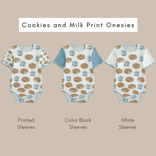 Cookies and Milk Print Onesie | Mile High Nursery