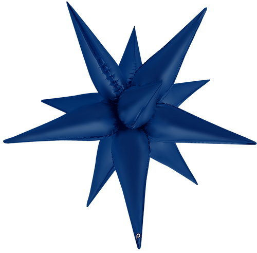 40" Navy Blue Satin Starburst | Prima Balloons