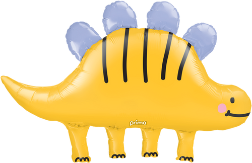 43" Happy Yellow Stegosaurus | Prima Balloons